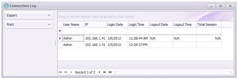 Connection Log – Onebeat