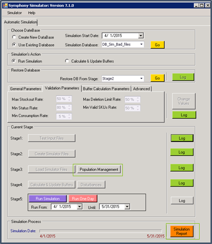 Simulator - Output / Analysis – Onebeat
